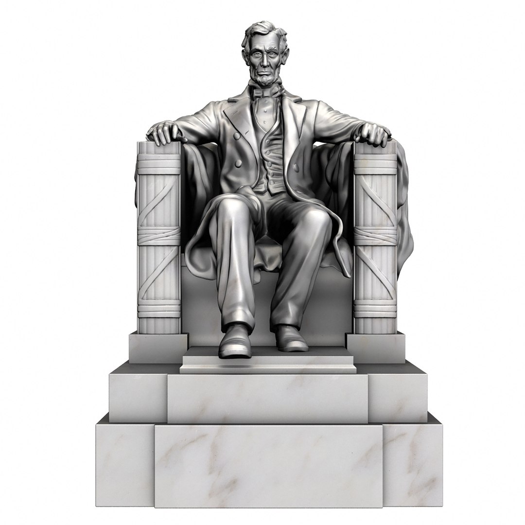 3d Memorial Abraham Statue Model