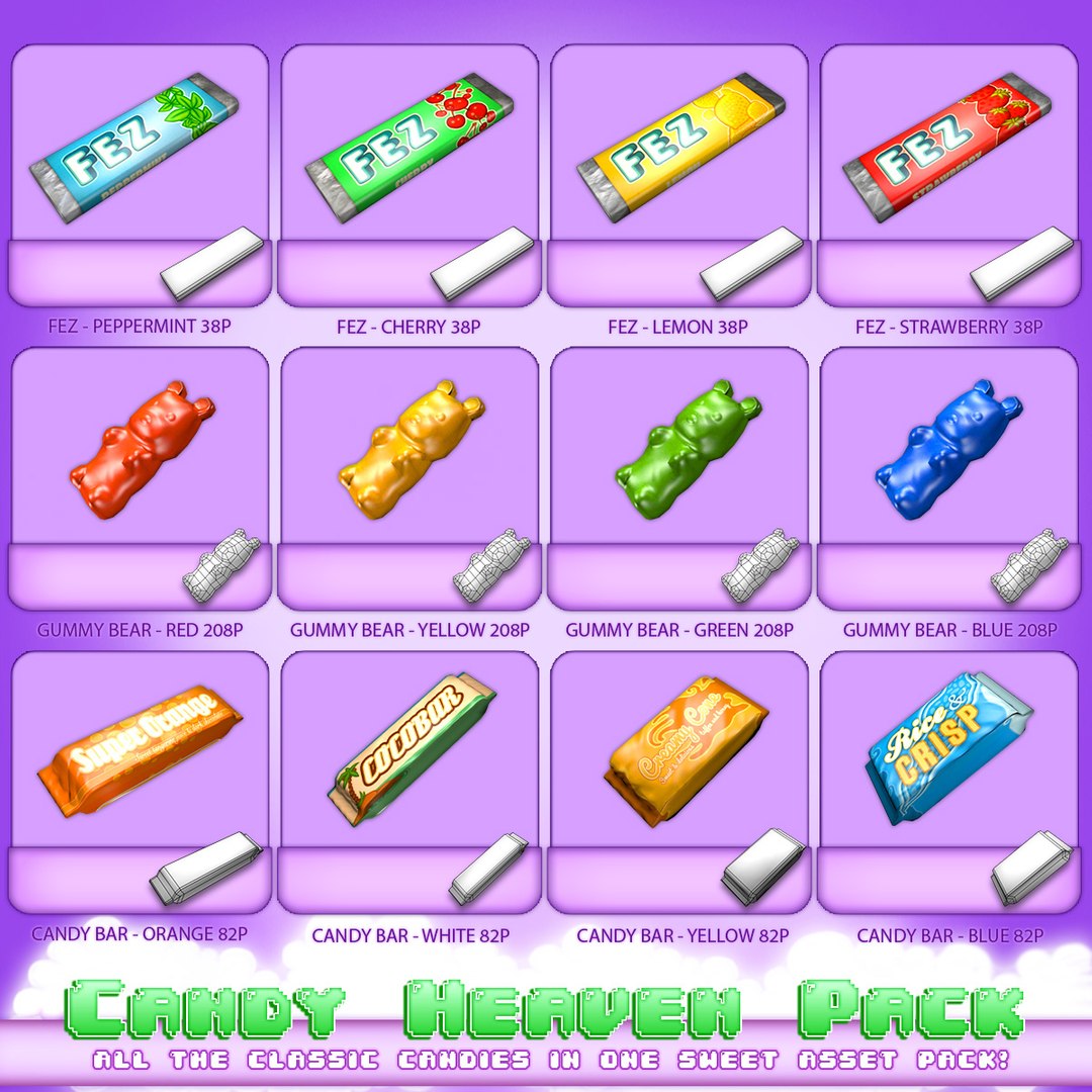 3d model lollipops candy cane