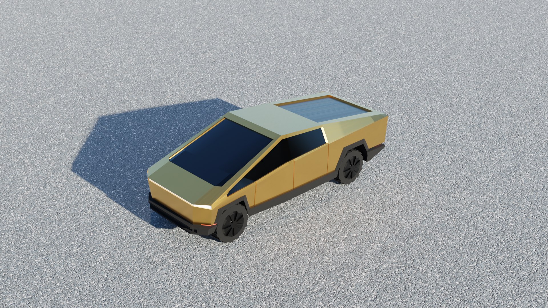 3D Golden Cyber Truck - TurboSquid 2293970