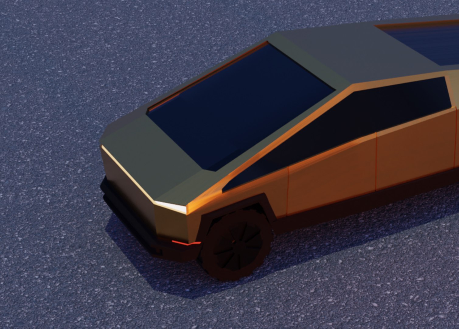 3D Golden Cyber Truck - TurboSquid 2293970