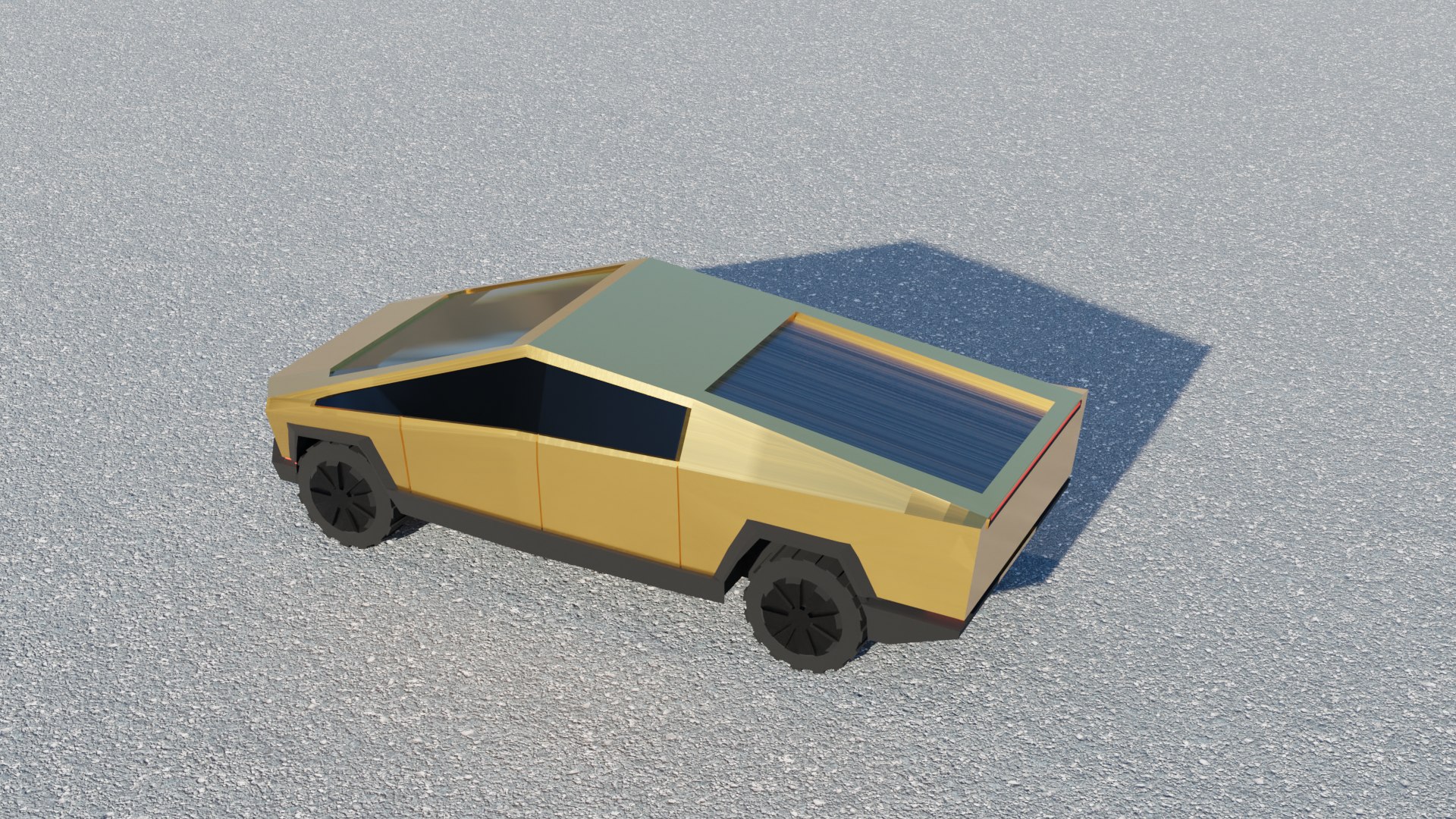 3D Golden Cyber Truck - TurboSquid 2293970