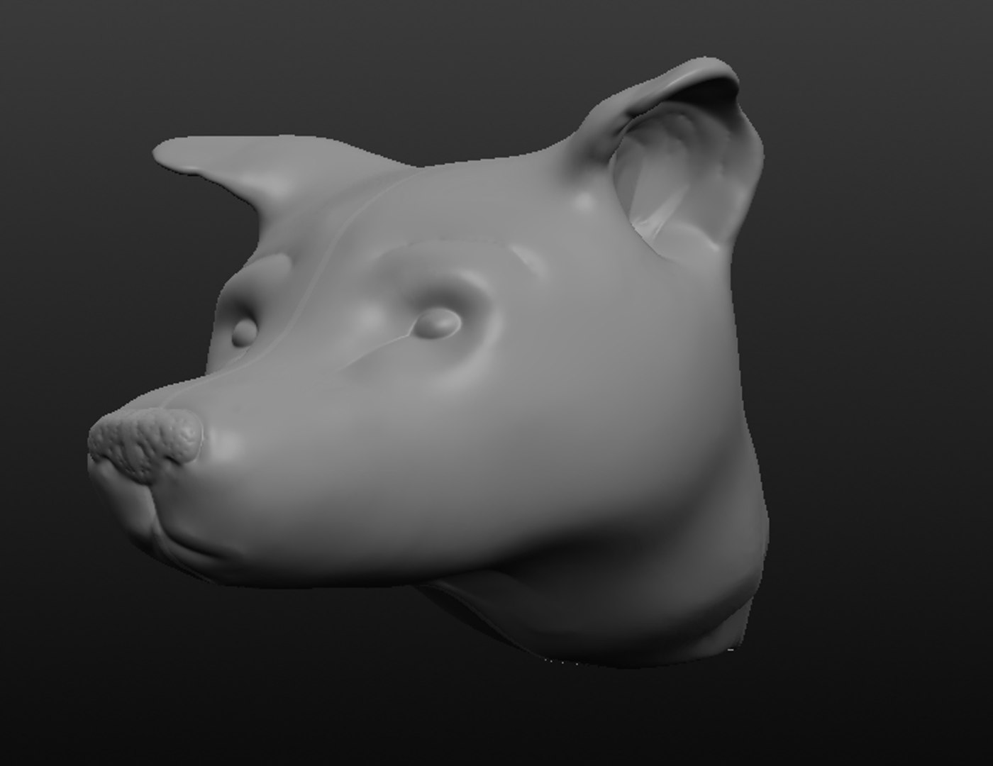 3d of dog head