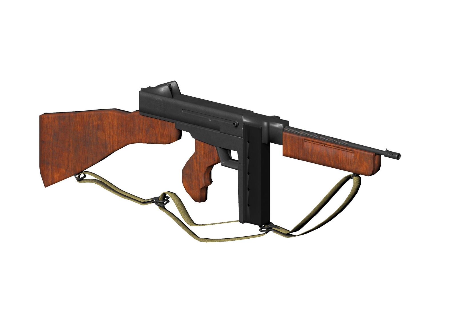 Thompson Sub Machine Gun M1a1 Model 2 3D Model - TurboSquid 2192272