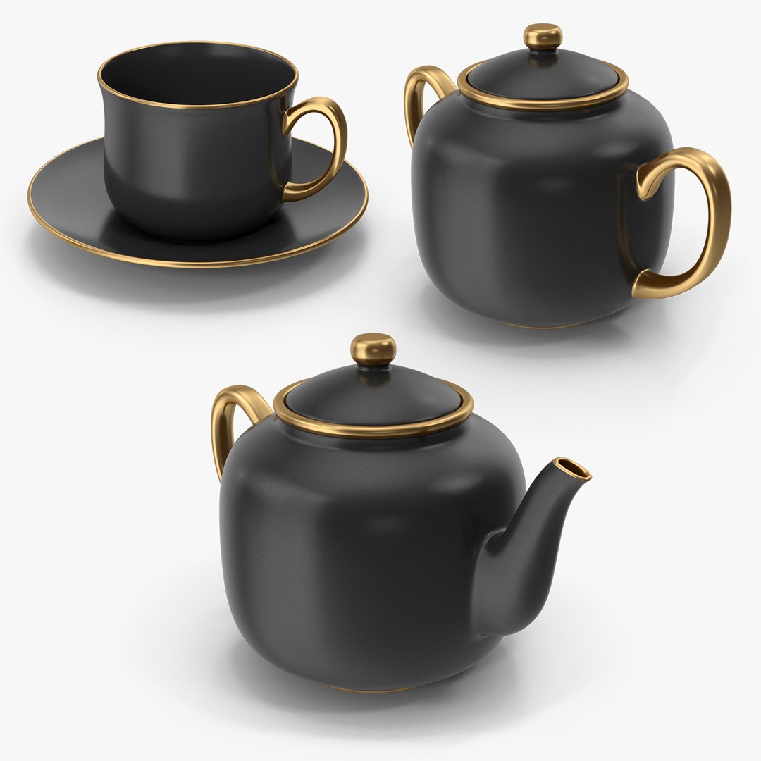 Tea Set Collection 3D Model - TurboSquid 2033863