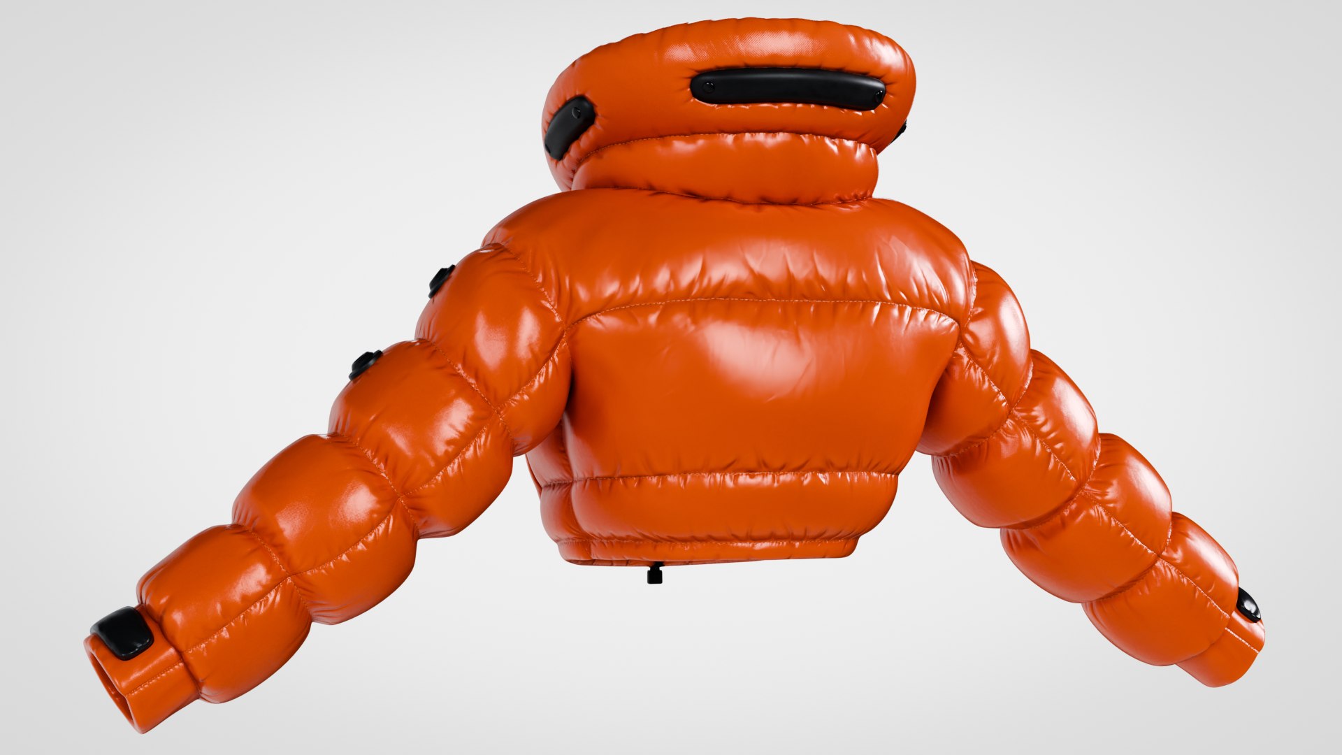 3D Orange Puffer Jacket - TurboSquid 2217314