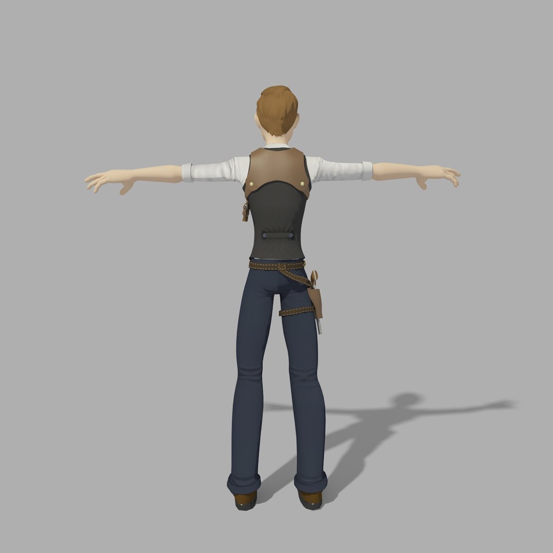 Rigged Cowboy 3D Model - TurboSquid 1170878