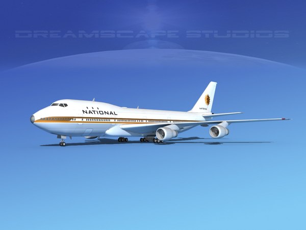3d 747-100 airline boeing 747