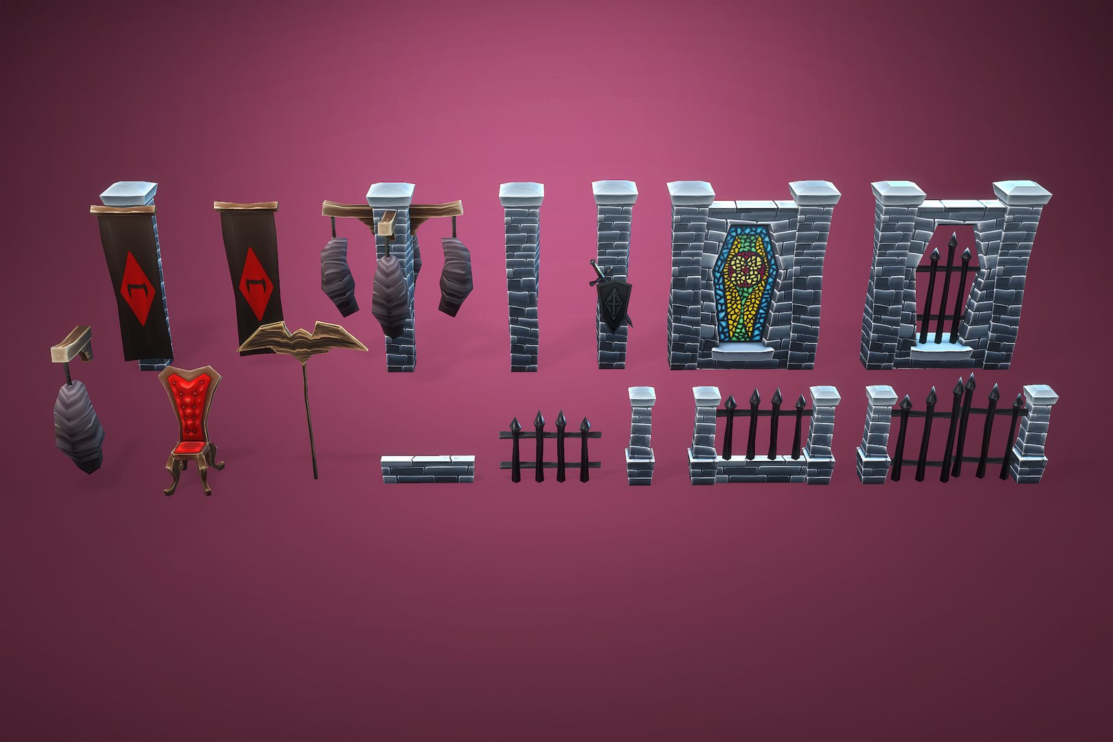 Vampire RTS Fantasy Buildings 3D Model - TurboSquid 1794951