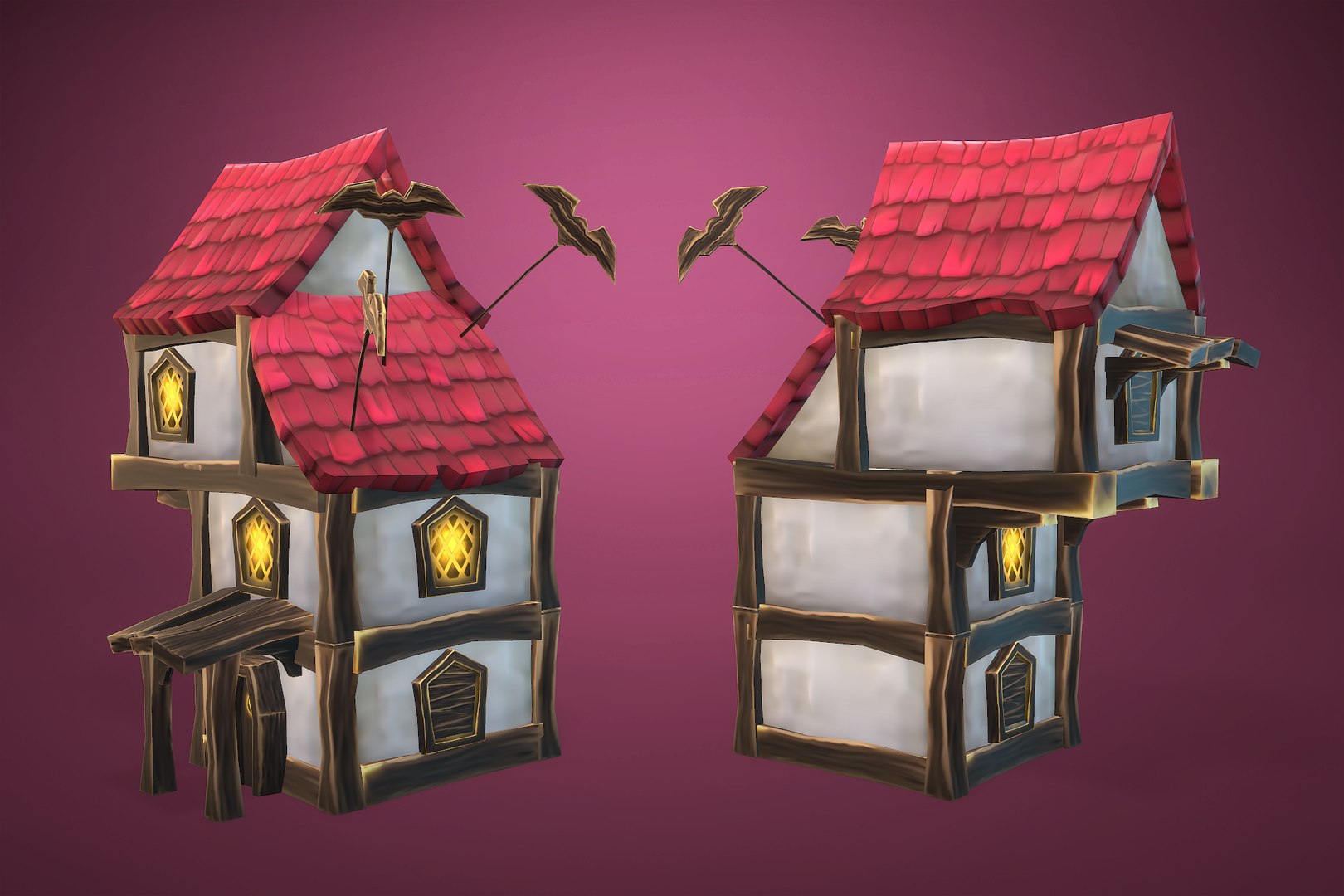 Vampire RTS Fantasy Buildings 3D Model - TurboSquid 1794951