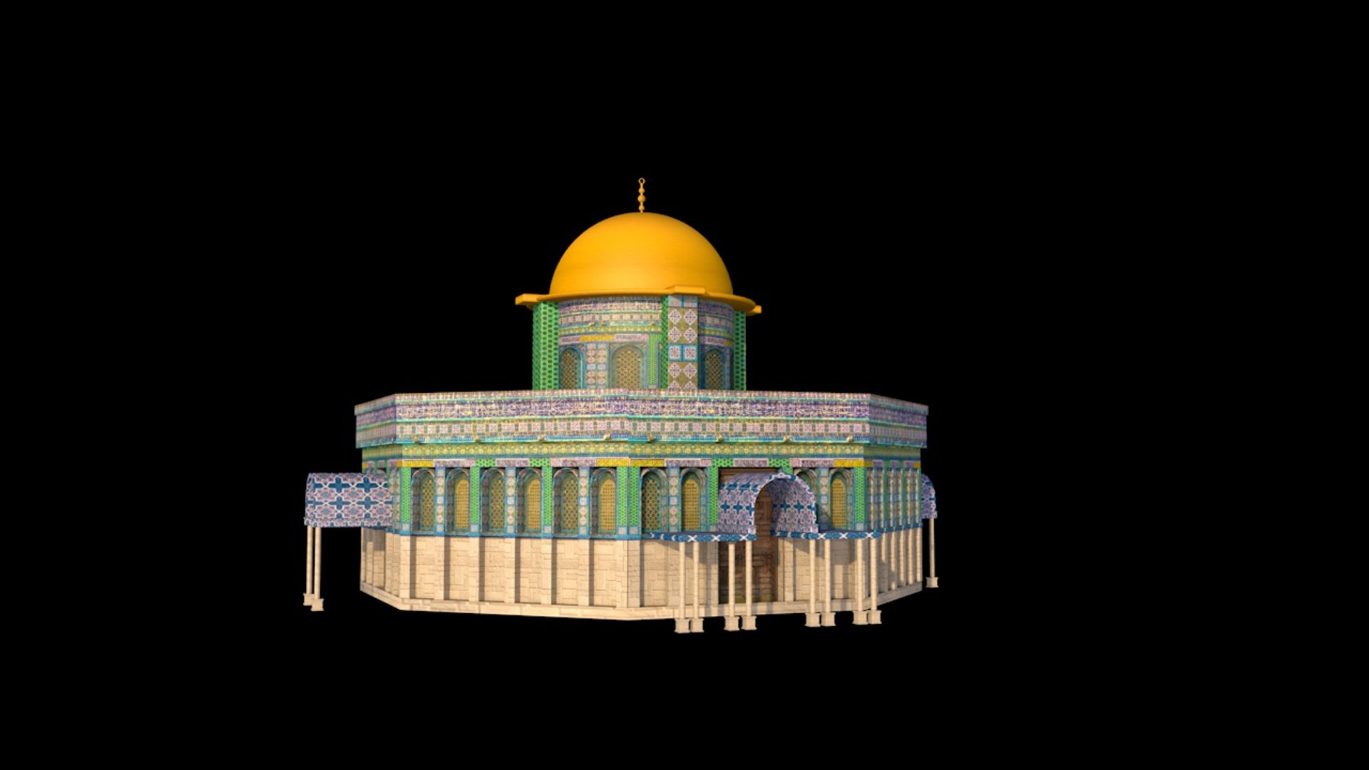 Al-aqsa Mosque Jerusalem 3D Model - TurboSquid 1233995