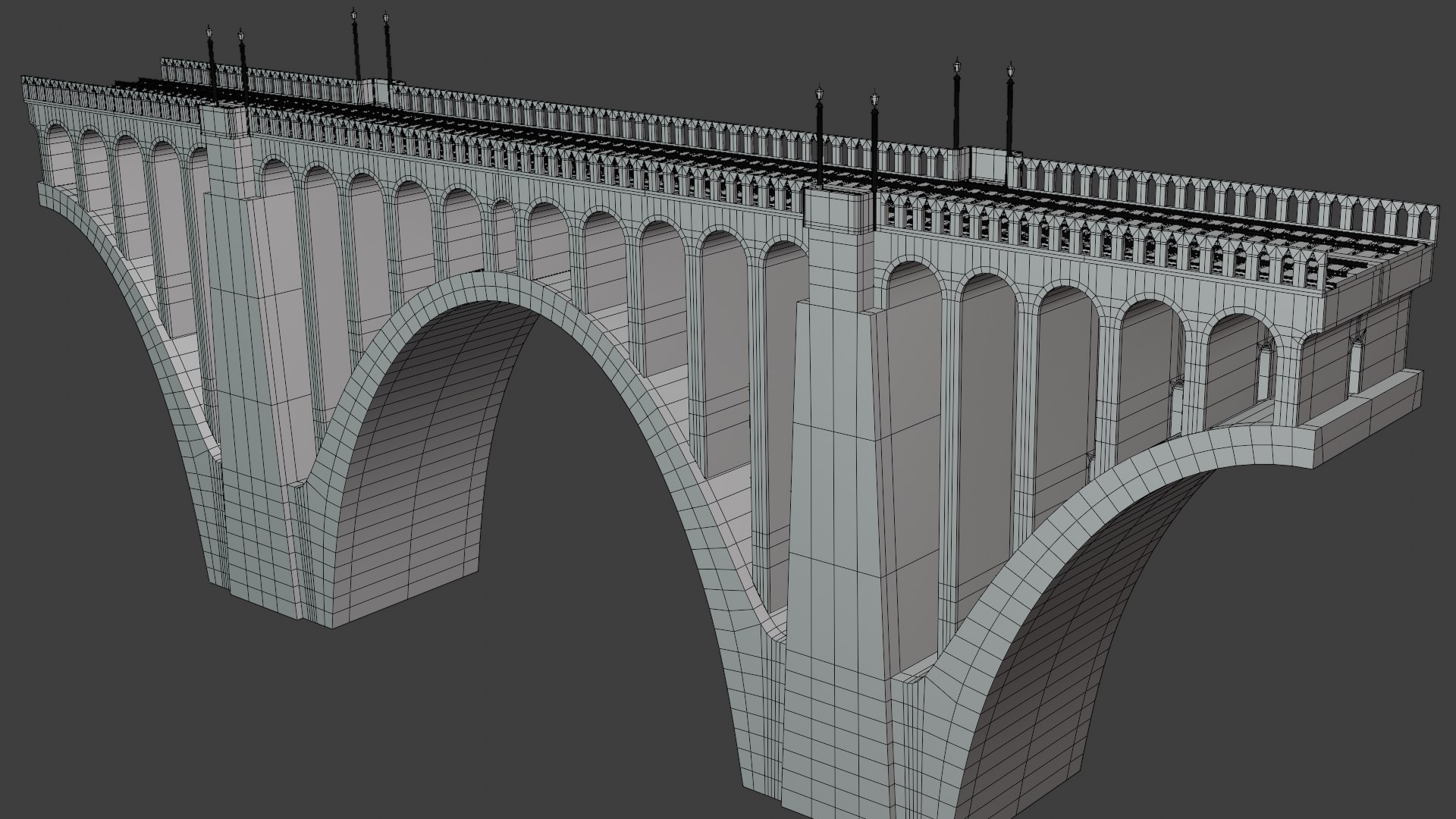 3D Model Railway Viaduct PBR II SC - TurboSquid 2376189