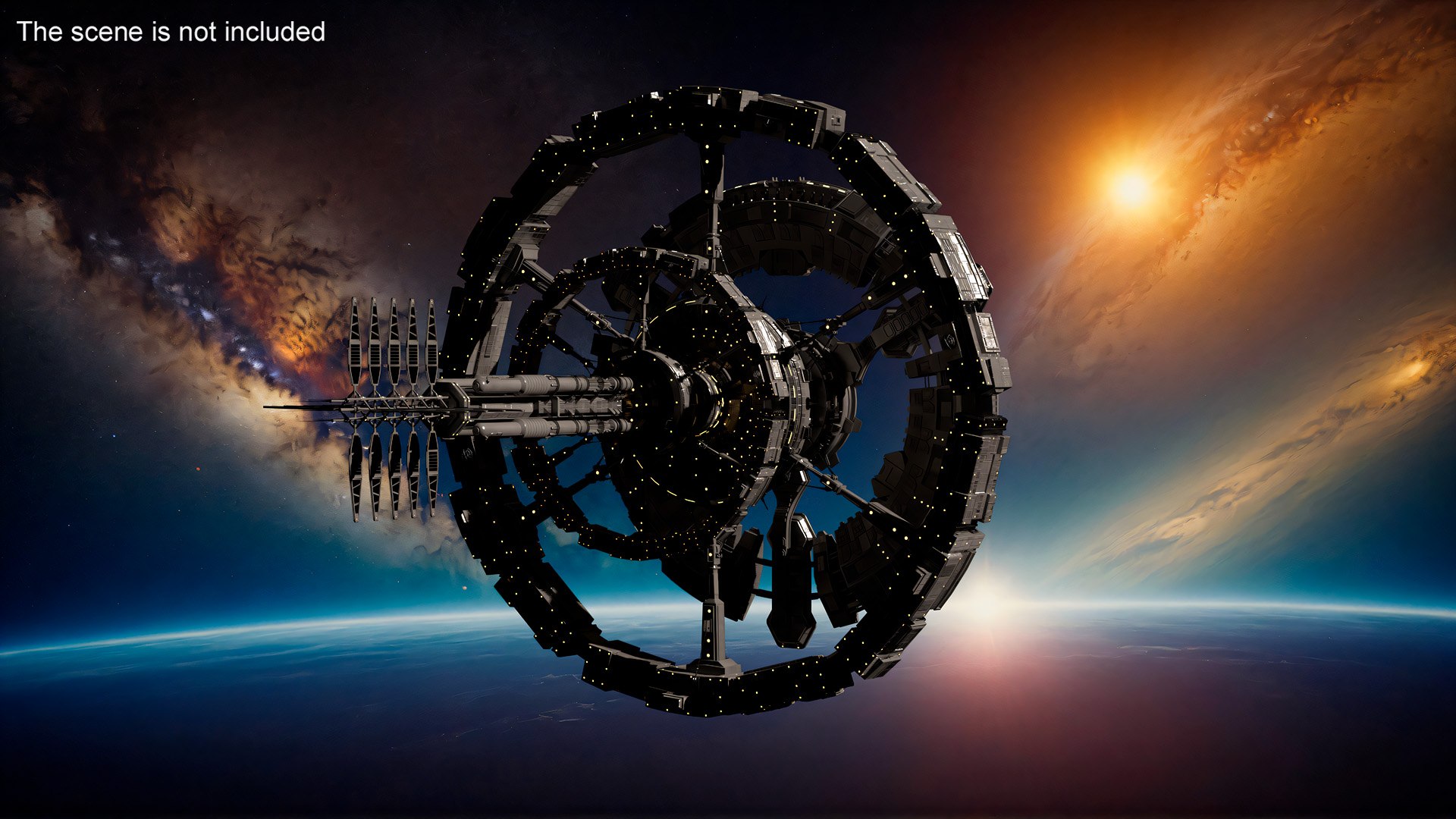 3D Futuristic Space Ring Station Grey - TurboSquid 2221496
