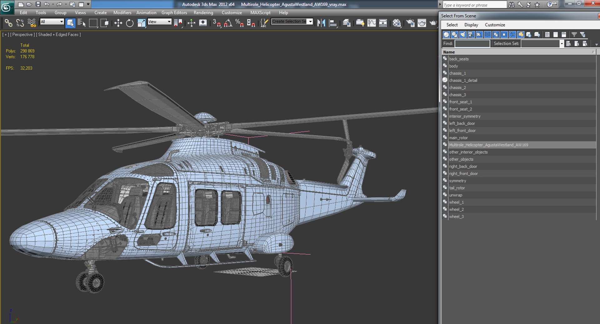 Multirole helicopter agustawestland aw169 3D model - TurboSquid 1211588