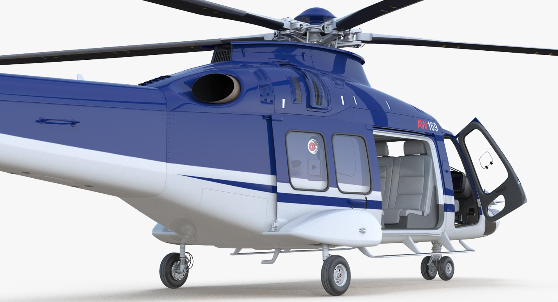 Multirole helicopter agustawestland aw169 3D model - TurboSquid 1211588