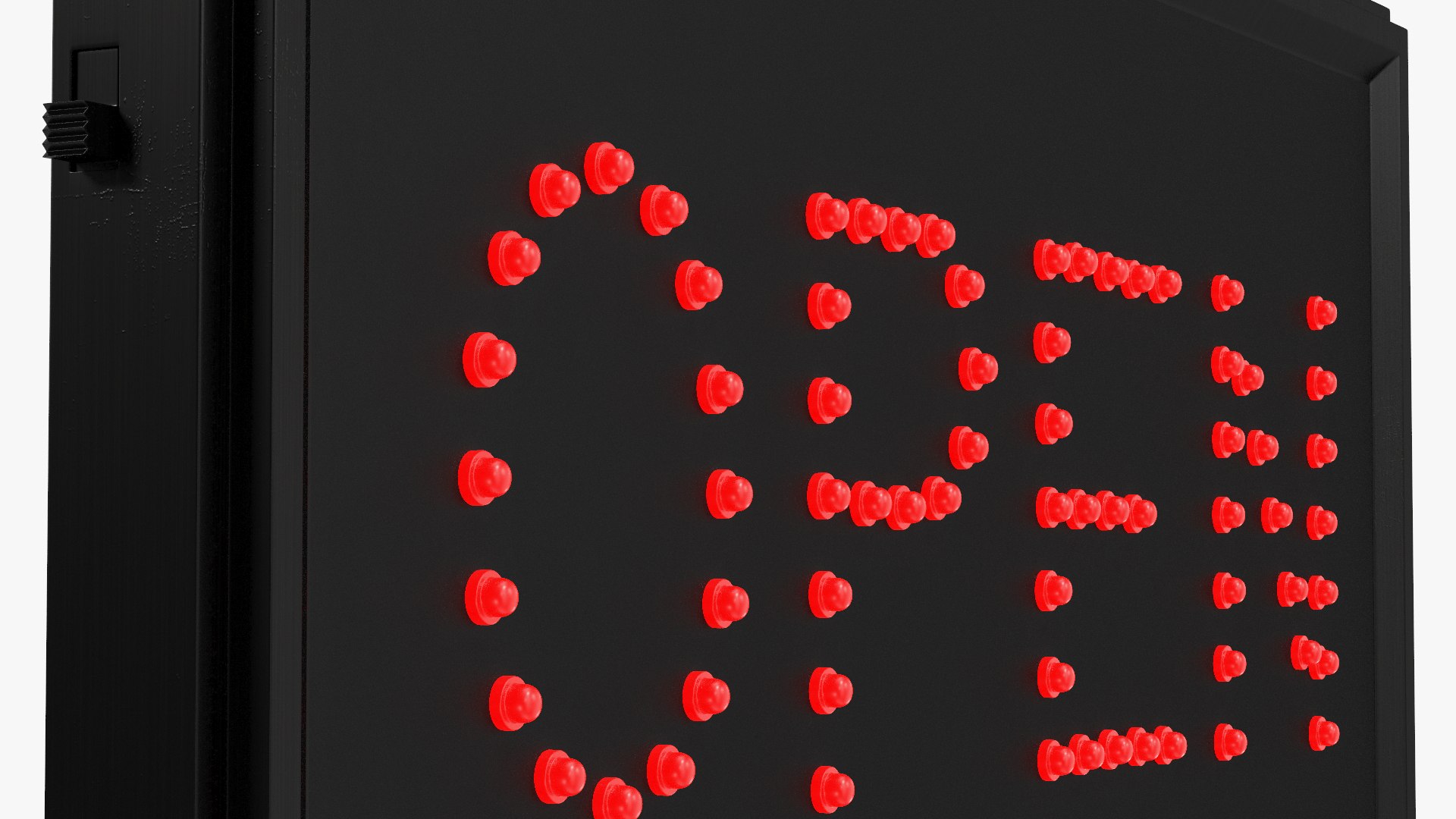 Rectangle Open Red LED Sign For Business Display ON 3D Model ...