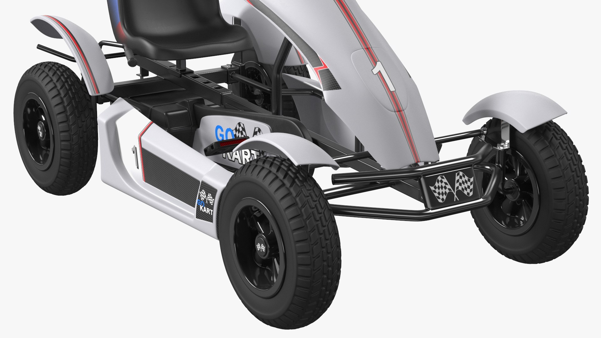 3D Pedal Kart with Frame Race Grey Rigged for Cinema 4D model ...