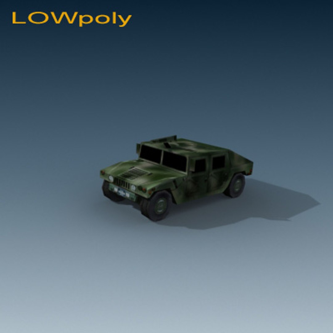 hummer humvee 3d model