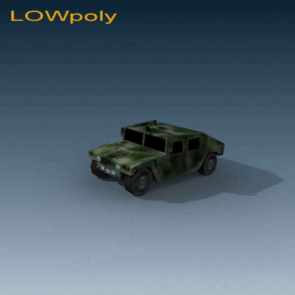 modelo 3d Hummer 02 LOWpoly max & 3ds & gmax - TurboSquid 240646