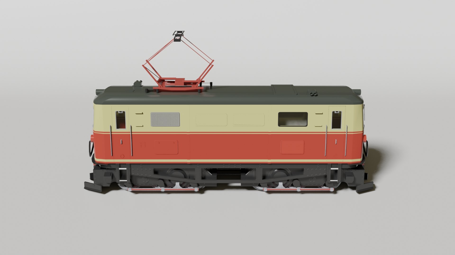 Historical Austrian Narrow-gauge Electric Locomotive 3D Model ...