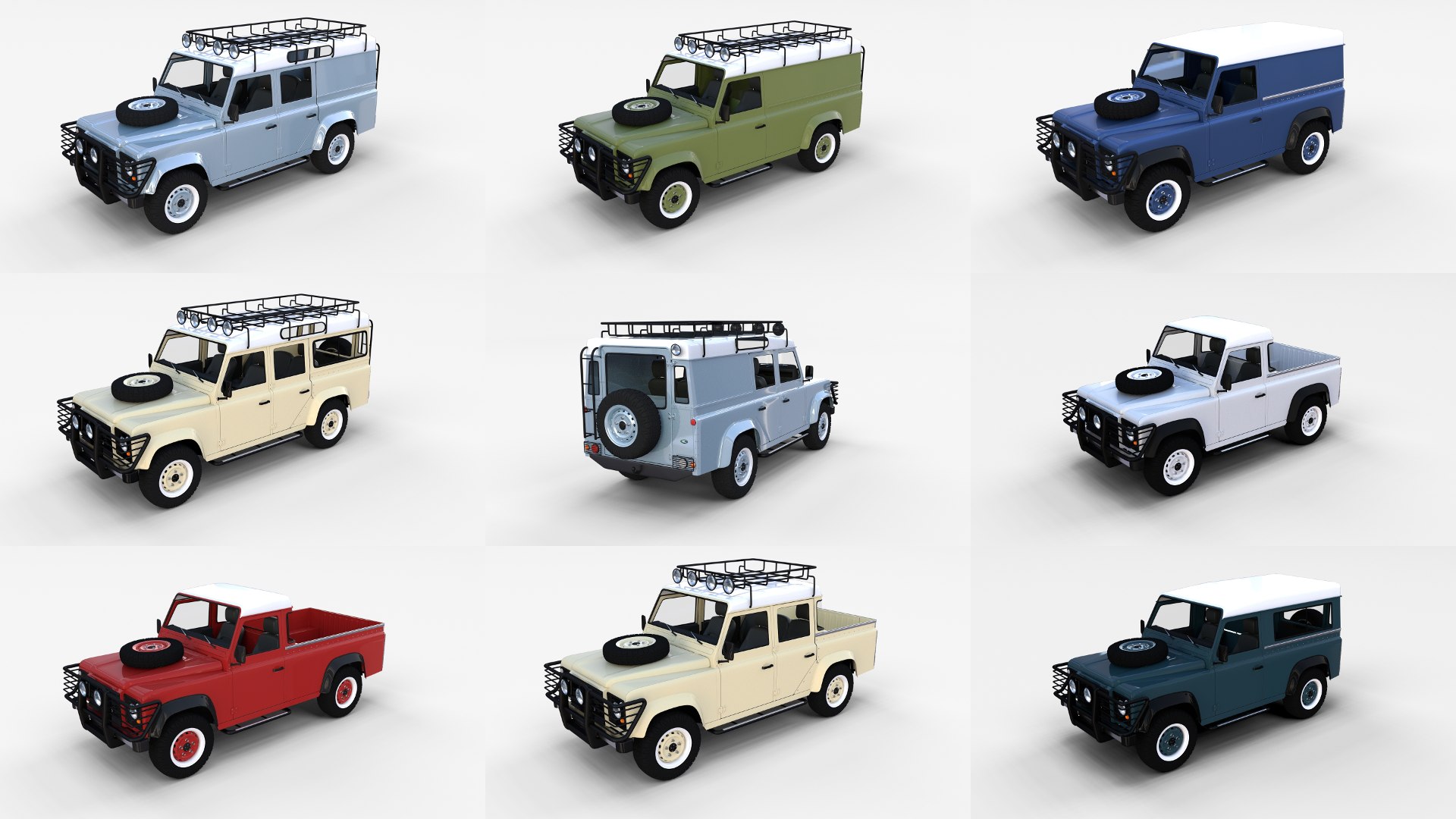 pack land rover defender obj