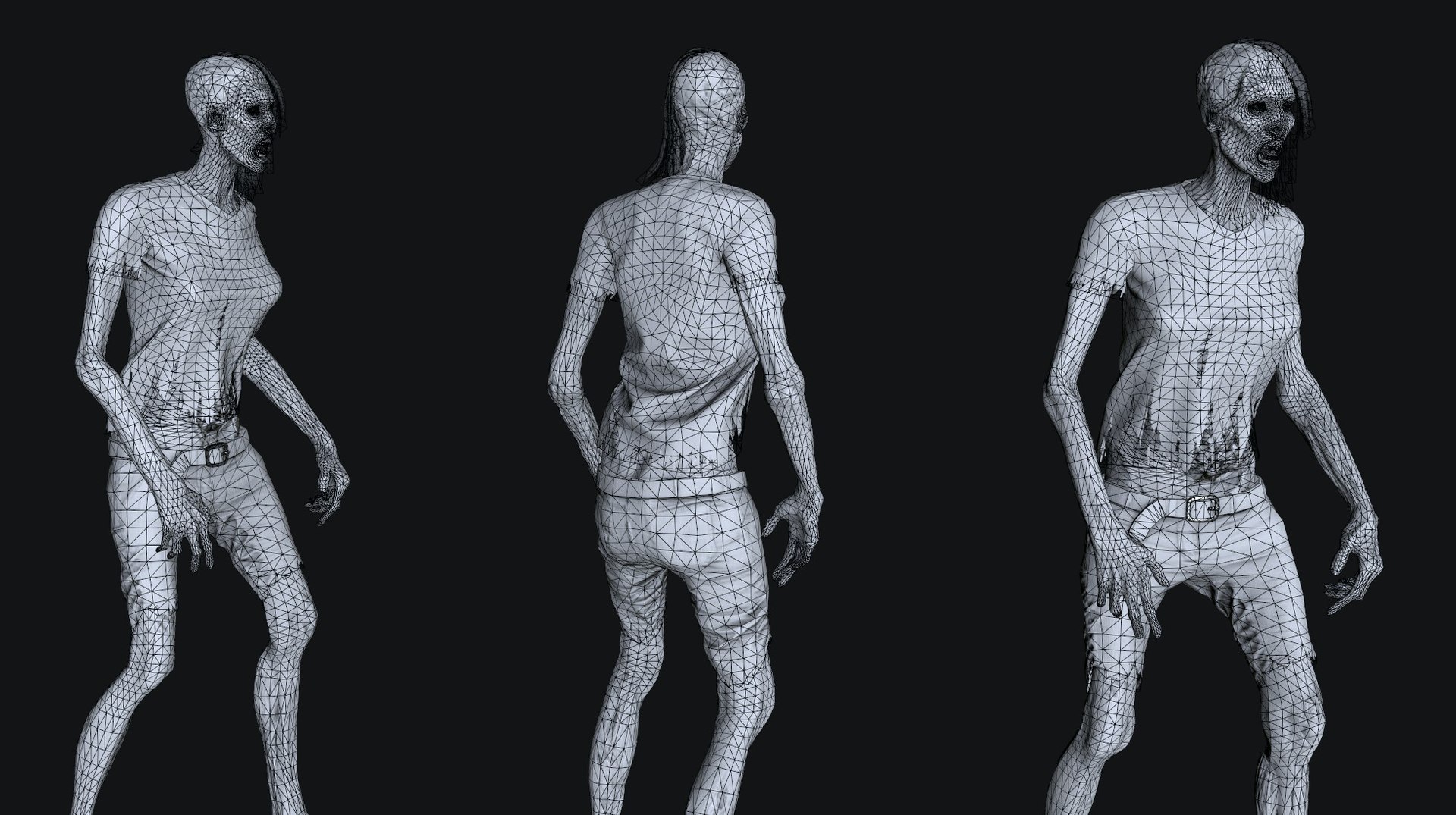 Classic Zombie woman model - TurboSquid 2178528