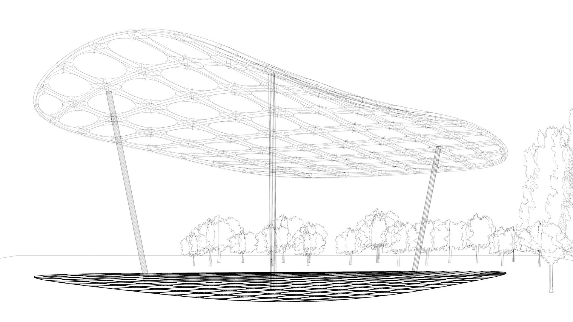 3D Model Parametric Pavilion Scene 2348 - TurboSquid 2166081