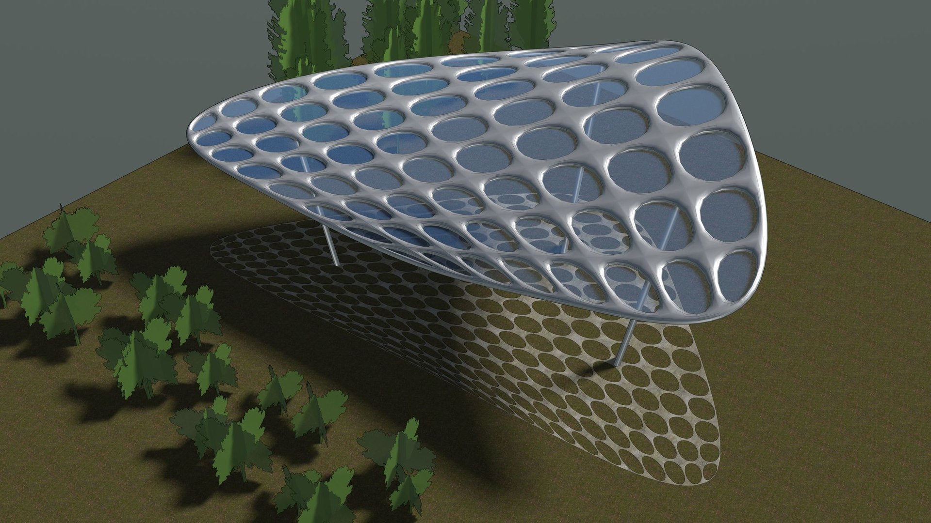 3D Model Parametric Pavilion Scene 2348 - TurboSquid 2166081