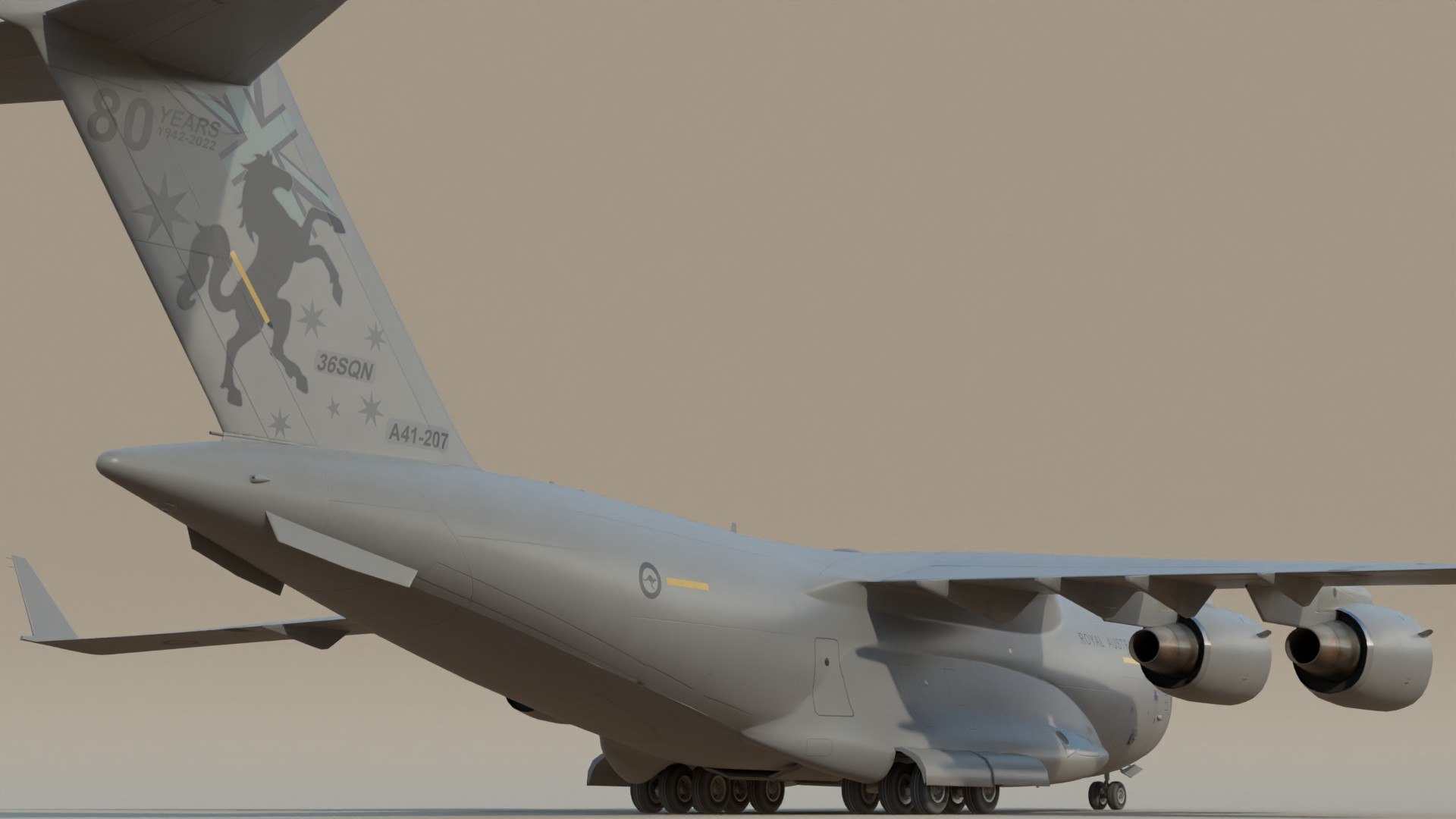 3D RAAF C17 Globemaster III SC Model - TurboSquid 2297169