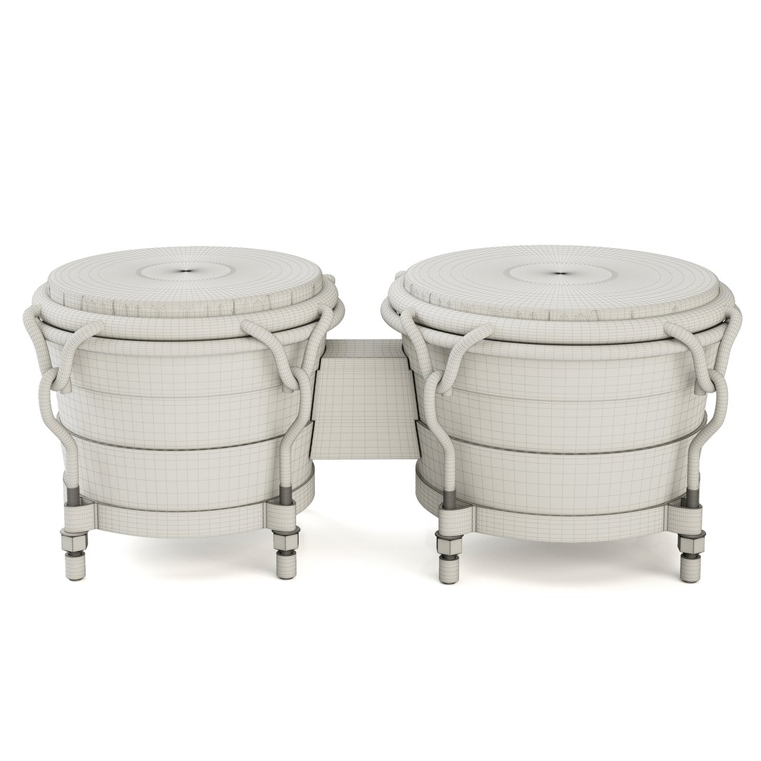 3D Bongos Drum - TurboSquid 1508592