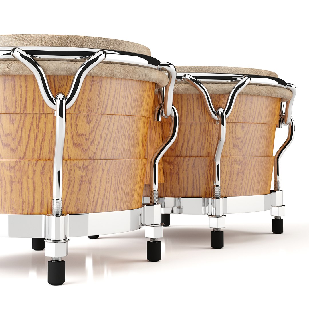 3D Bongos Drum - TurboSquid 1508592