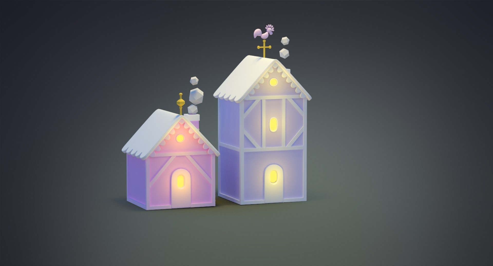 3D model cartoon christmas house - TurboSquid 1349700