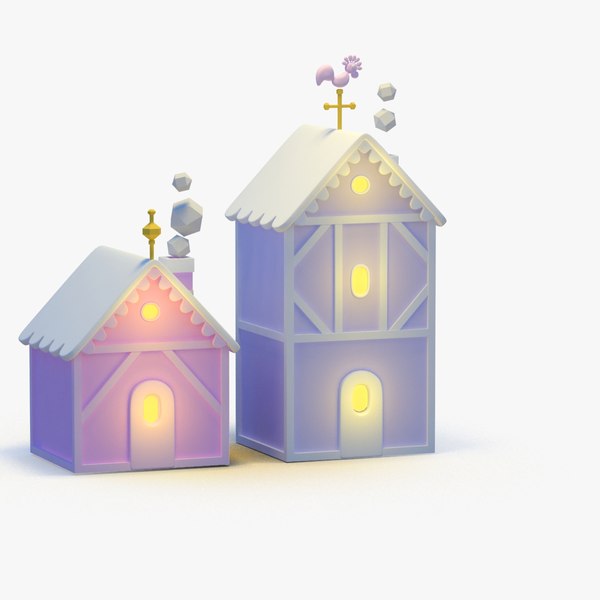 3D cartoon christmas city snowtree - TurboSquid 1349323