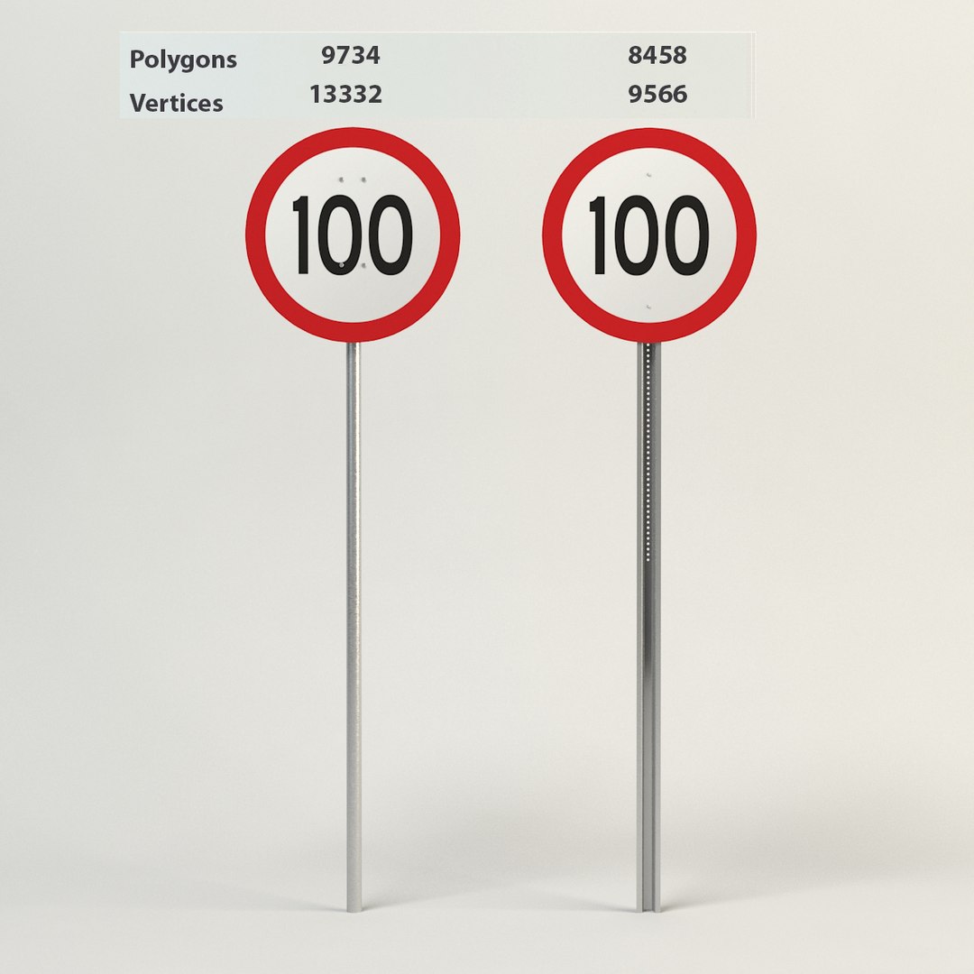3d Model Speed Limit-100