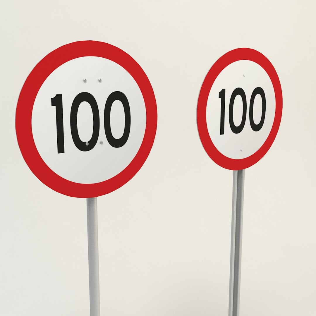 3d Model Speed Limit-100