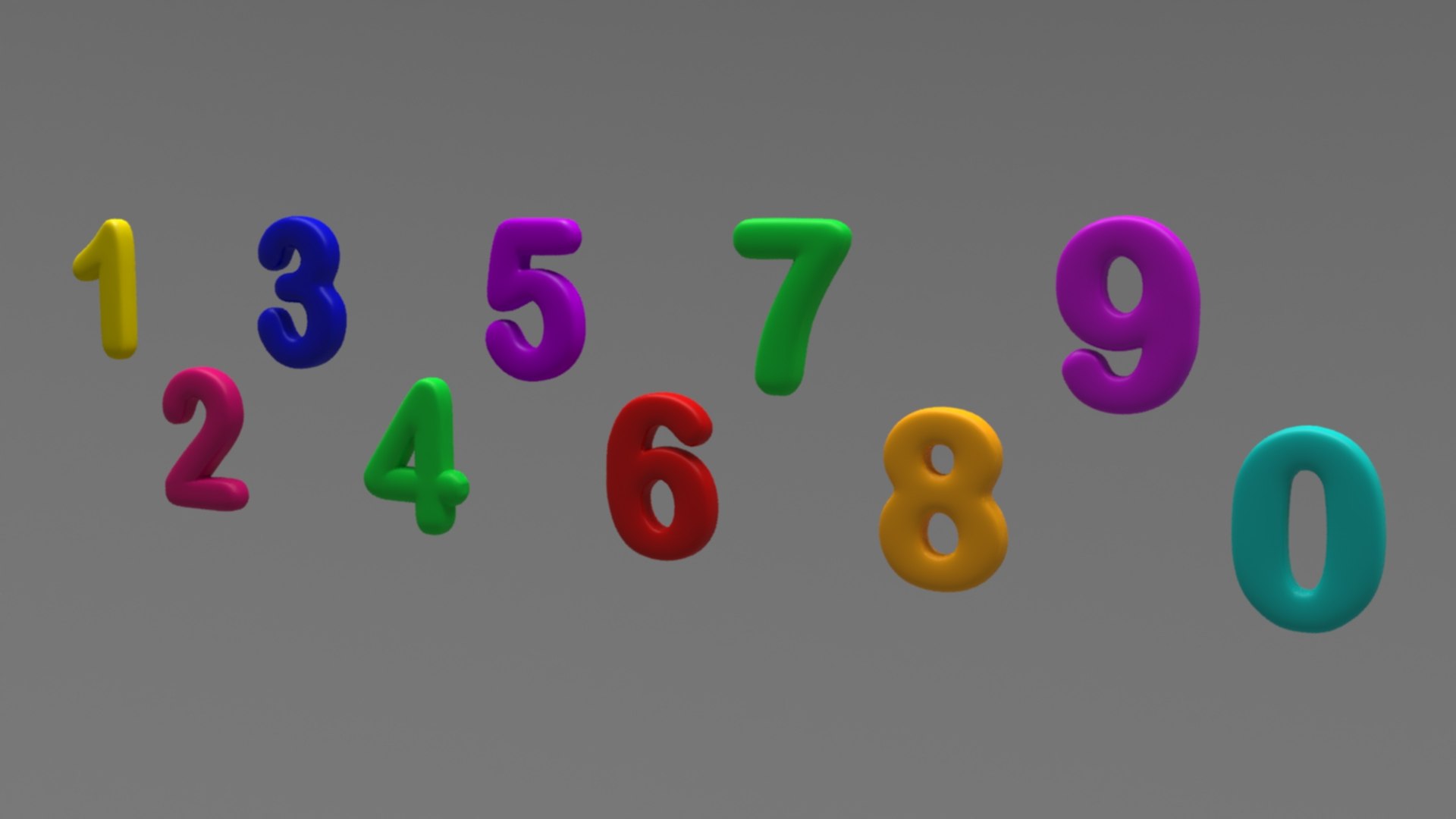 Numbers Numeral Model - TurboSquid 1381045