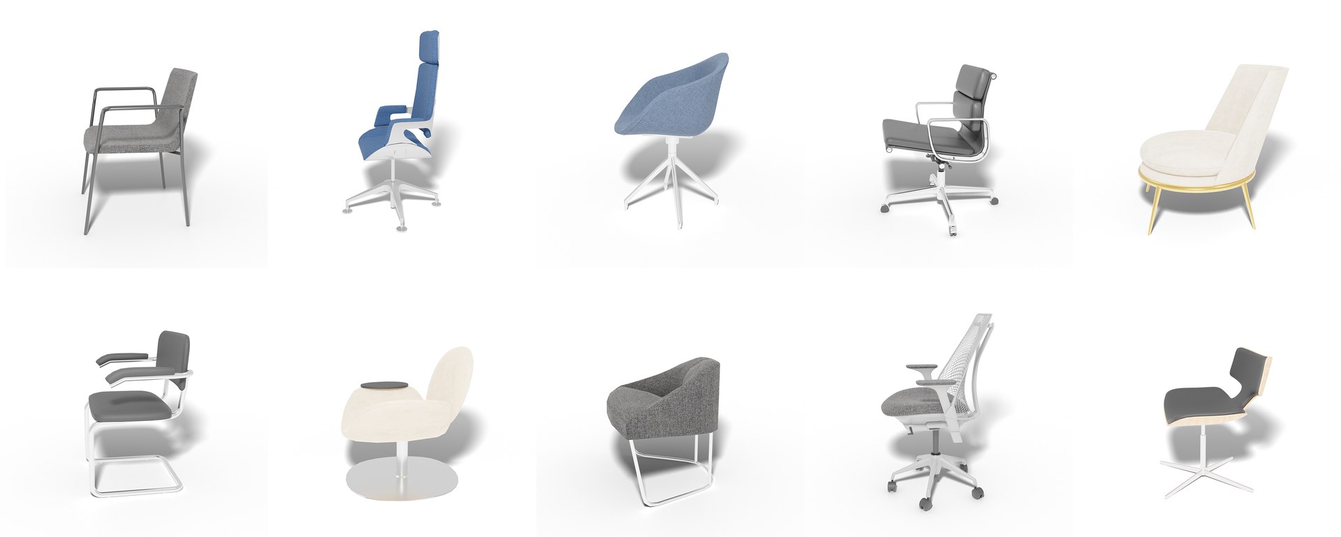 3D Chairs Collection 02 - TurboSquid 2238962
