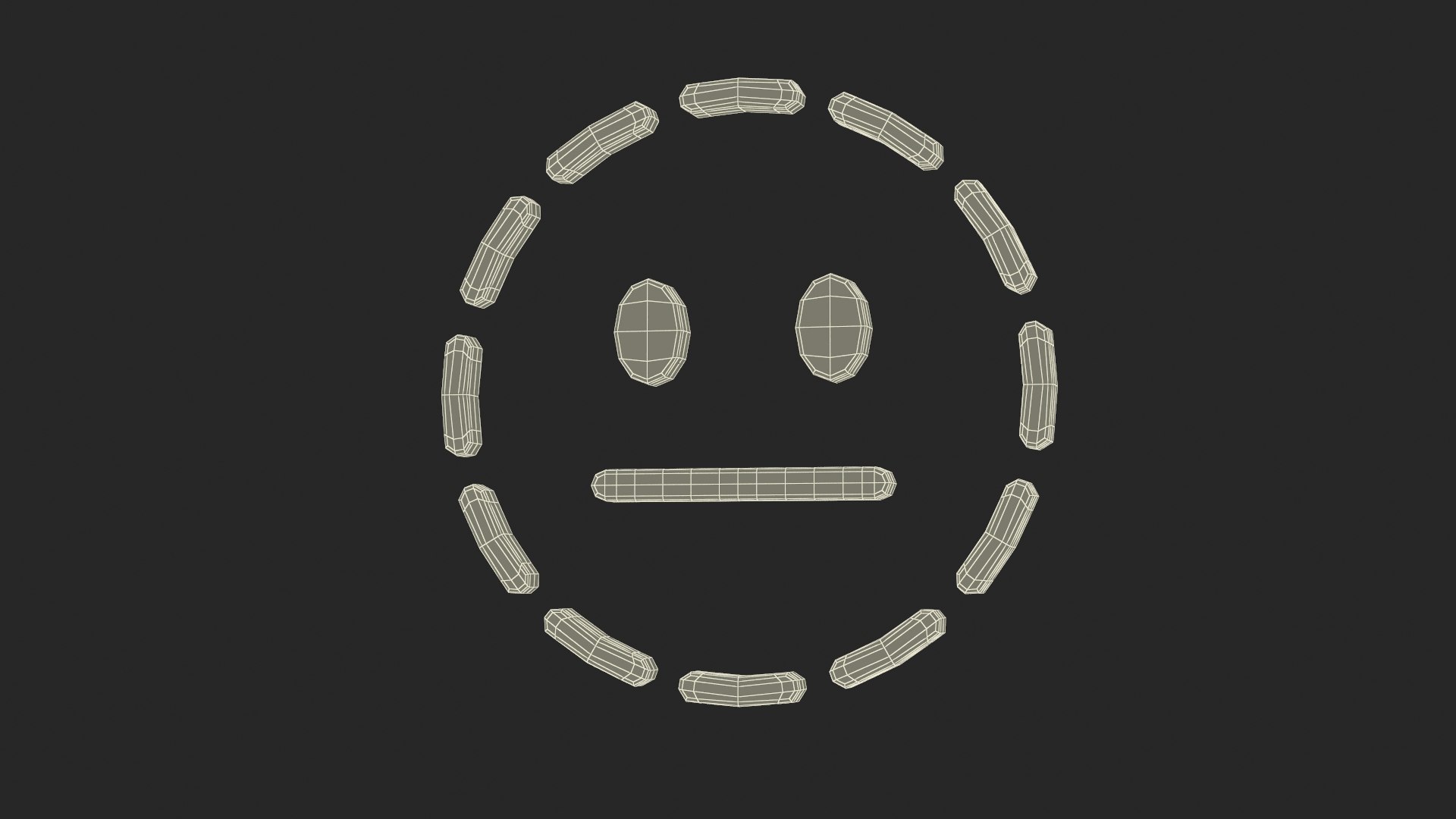 Emoji Dotted Line Face 3D Model - TurboSquid 2240503