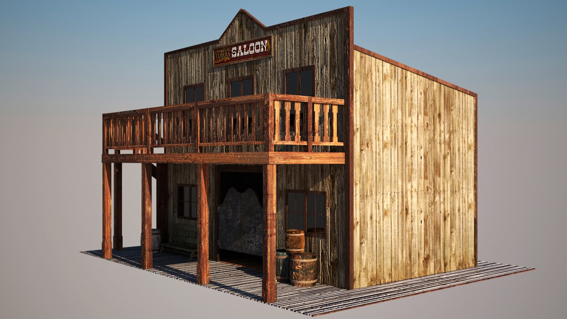 Old West Saloon 3d Model