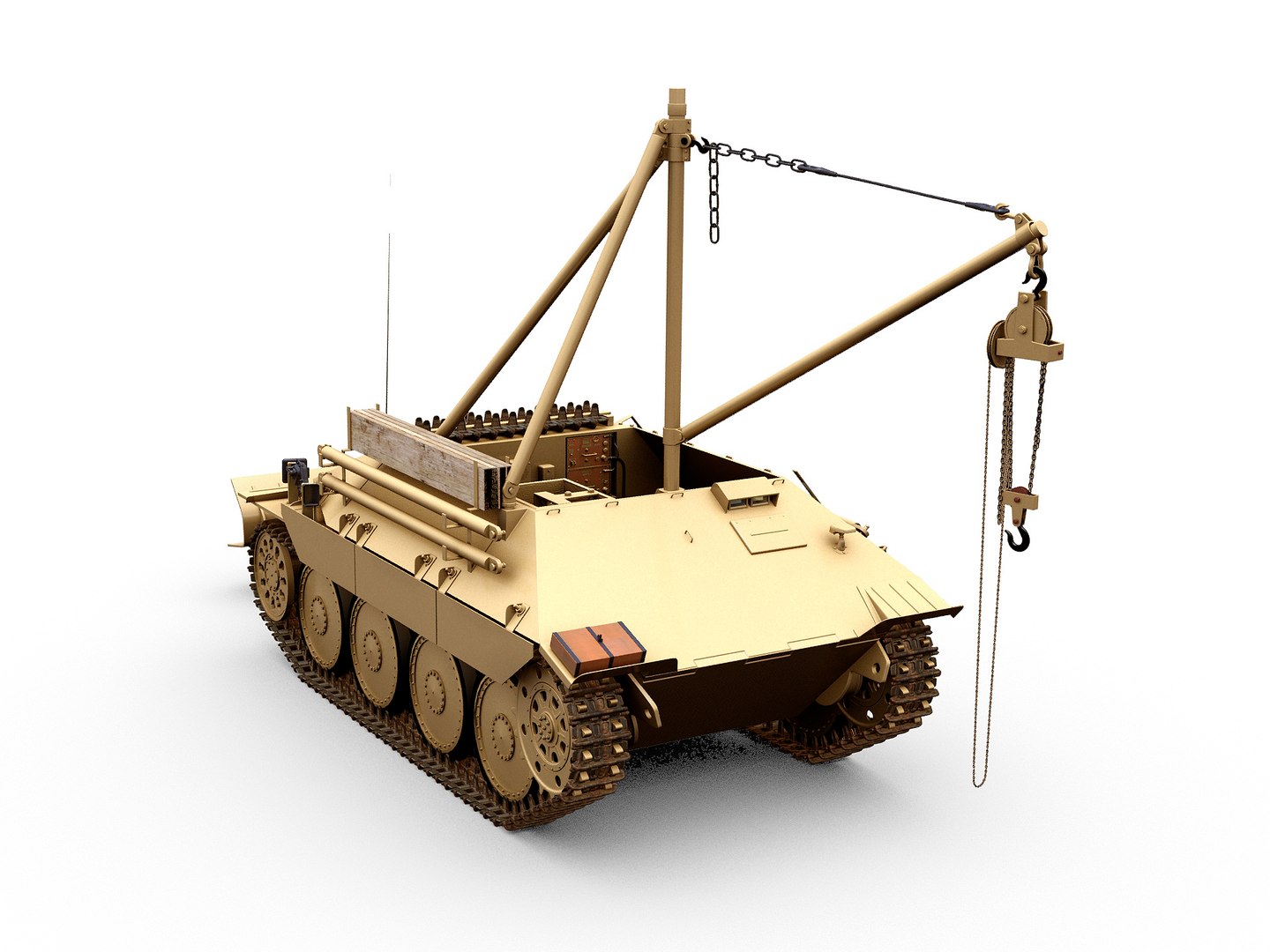 3D Model Hetzer Bergepanzer 38t - TurboSquid 2026639