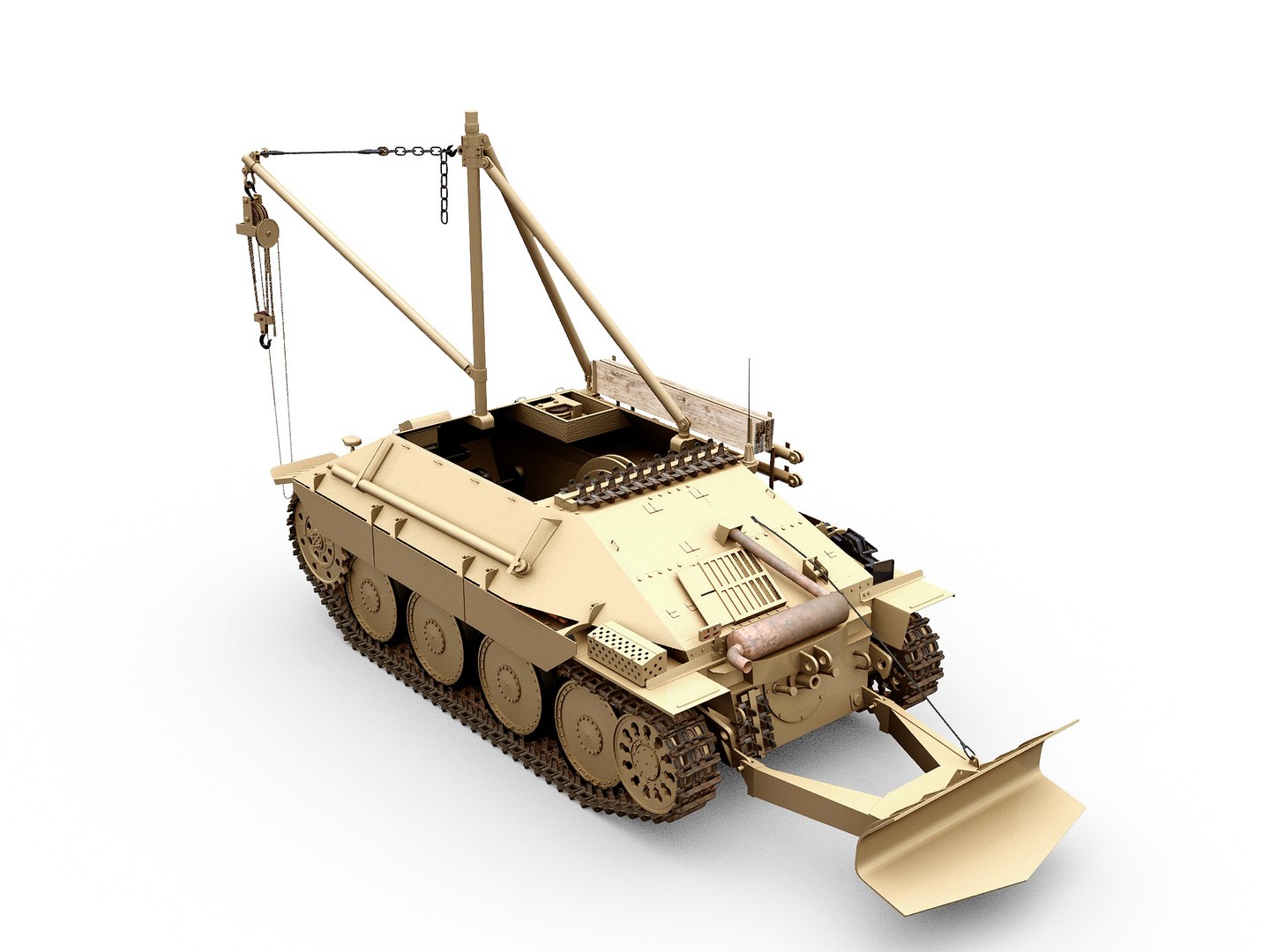 3D Model Hetzer Bergepanzer 38t - TurboSquid 2026639