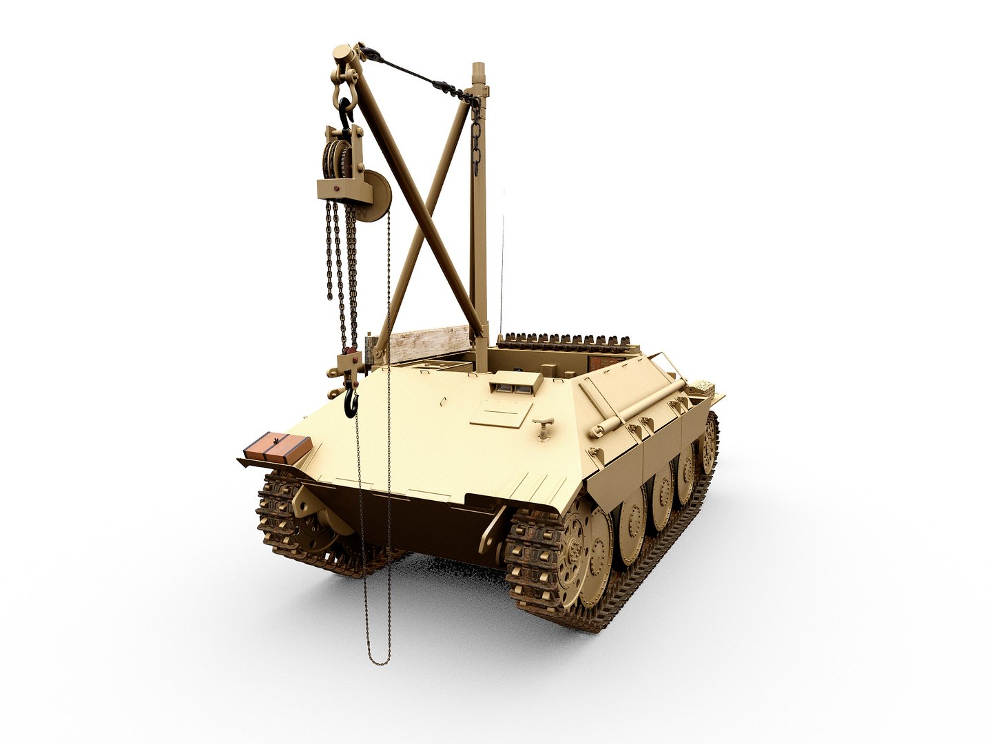 3D Model Hetzer Bergepanzer 38t - TurboSquid 2026639