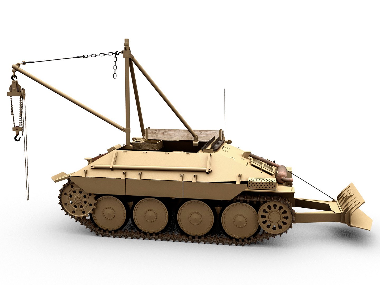 3D Model Hetzer Bergepanzer 38t - TurboSquid 2026639