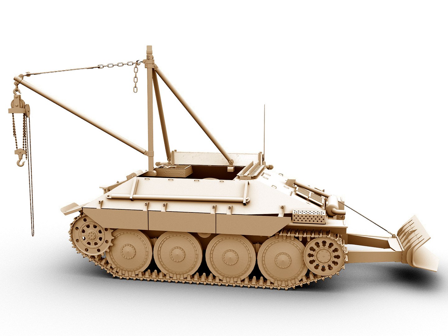 3D Model Hetzer Bergepanzer 38t - TurboSquid 2026639