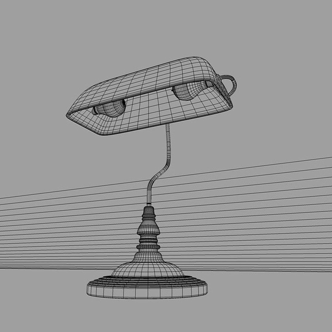 C4d Green Bank Lamp