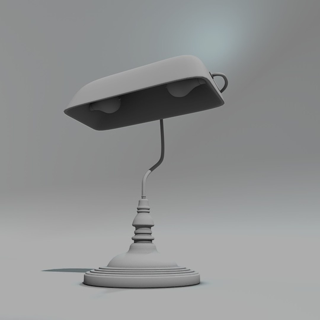 C4d Green Bank Lamp