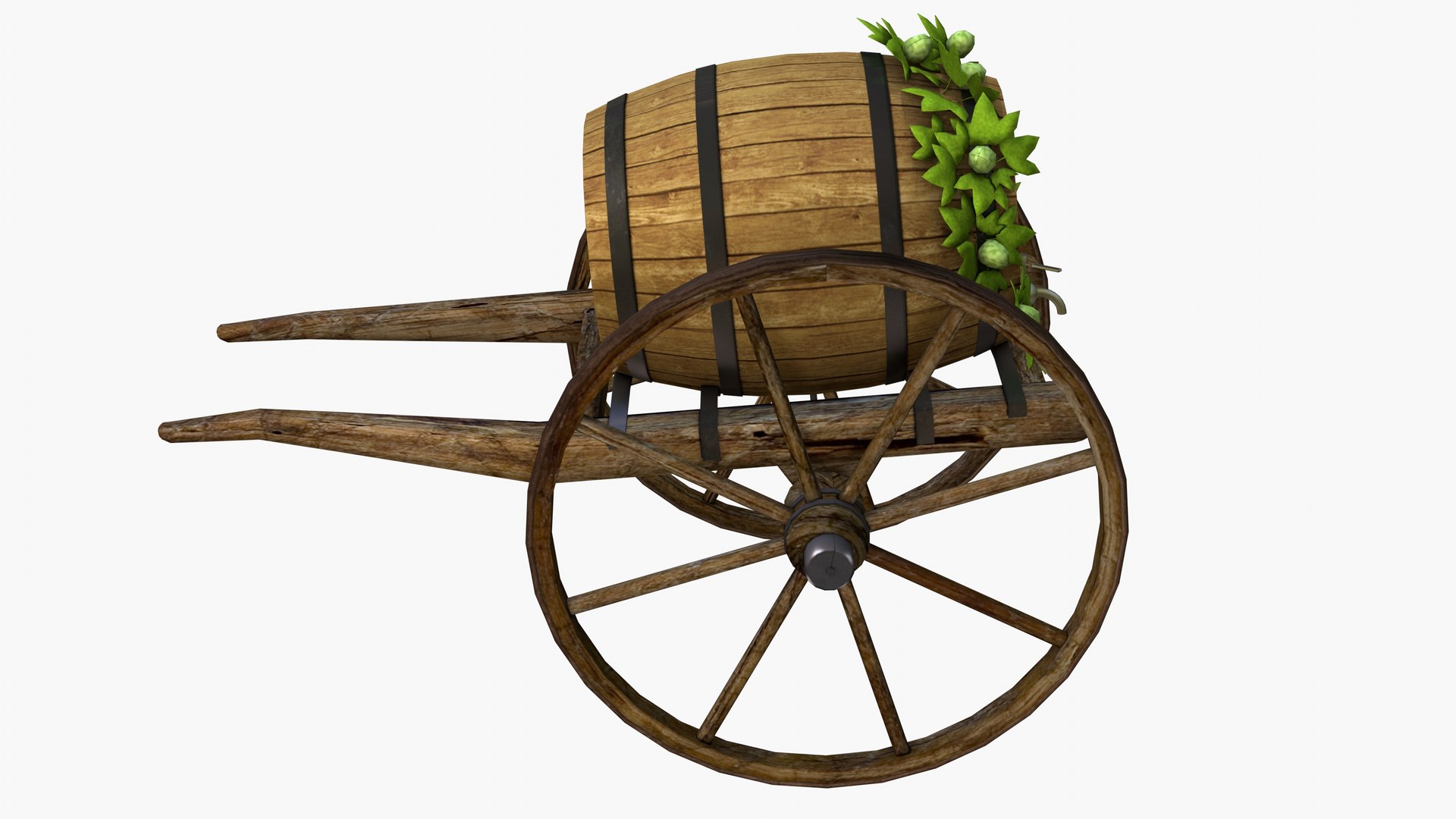 Beer Barrel On Wheels With Animation 3D Model - TurboSquid 2013815