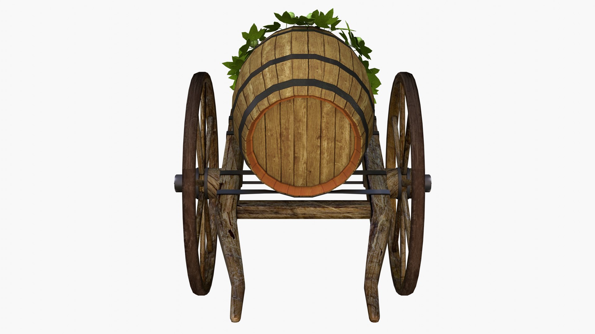 Beer Barrel On Wheels With Animation 3D Model - TurboSquid 2013815
