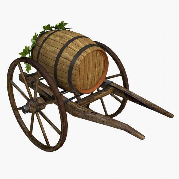 Beer barrel on wheels with animation 3D 모델 - TurboSquid 2013815
