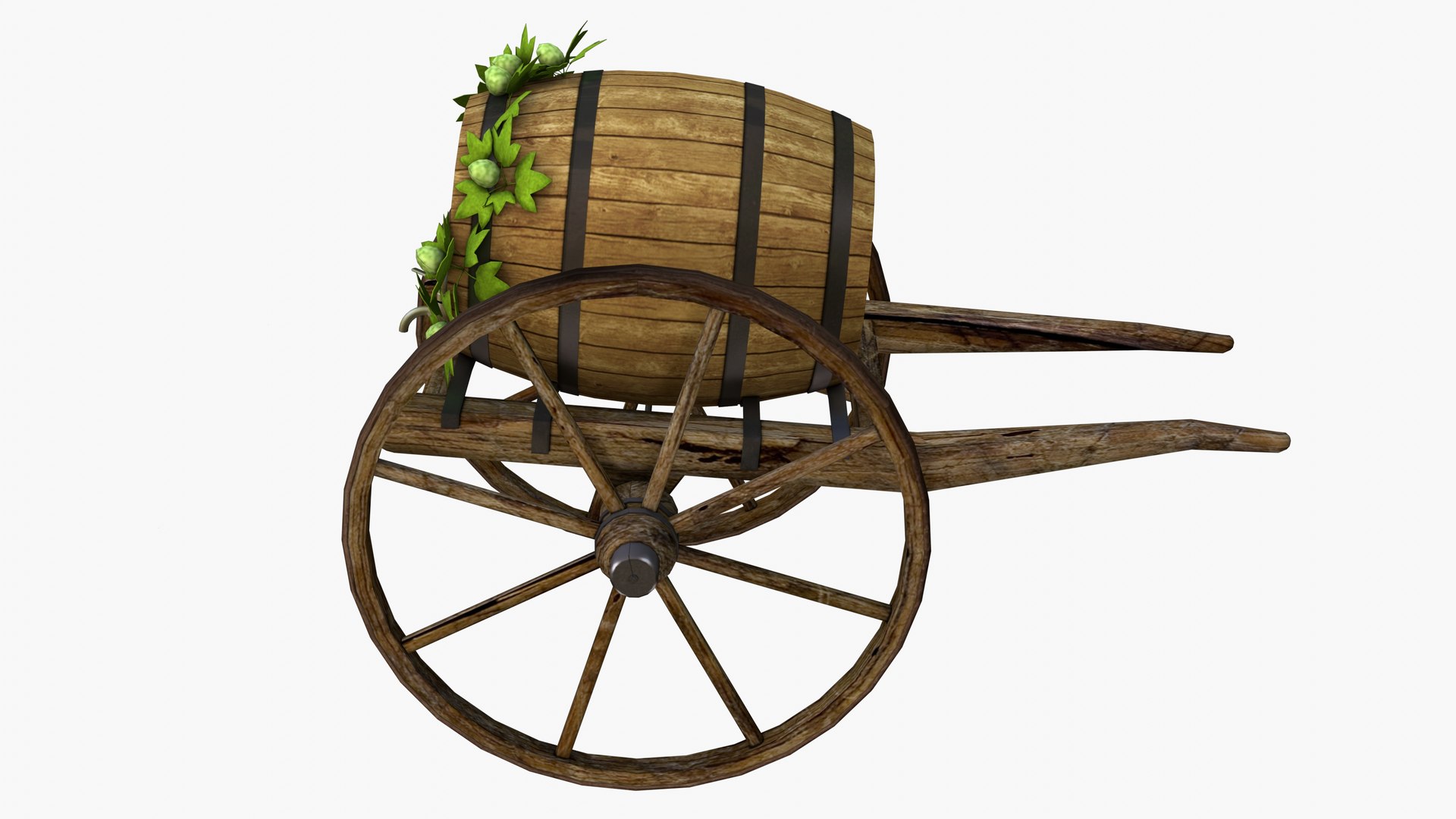 Beer Barrel On Wheels With Animation 3D Model - TurboSquid 2013815