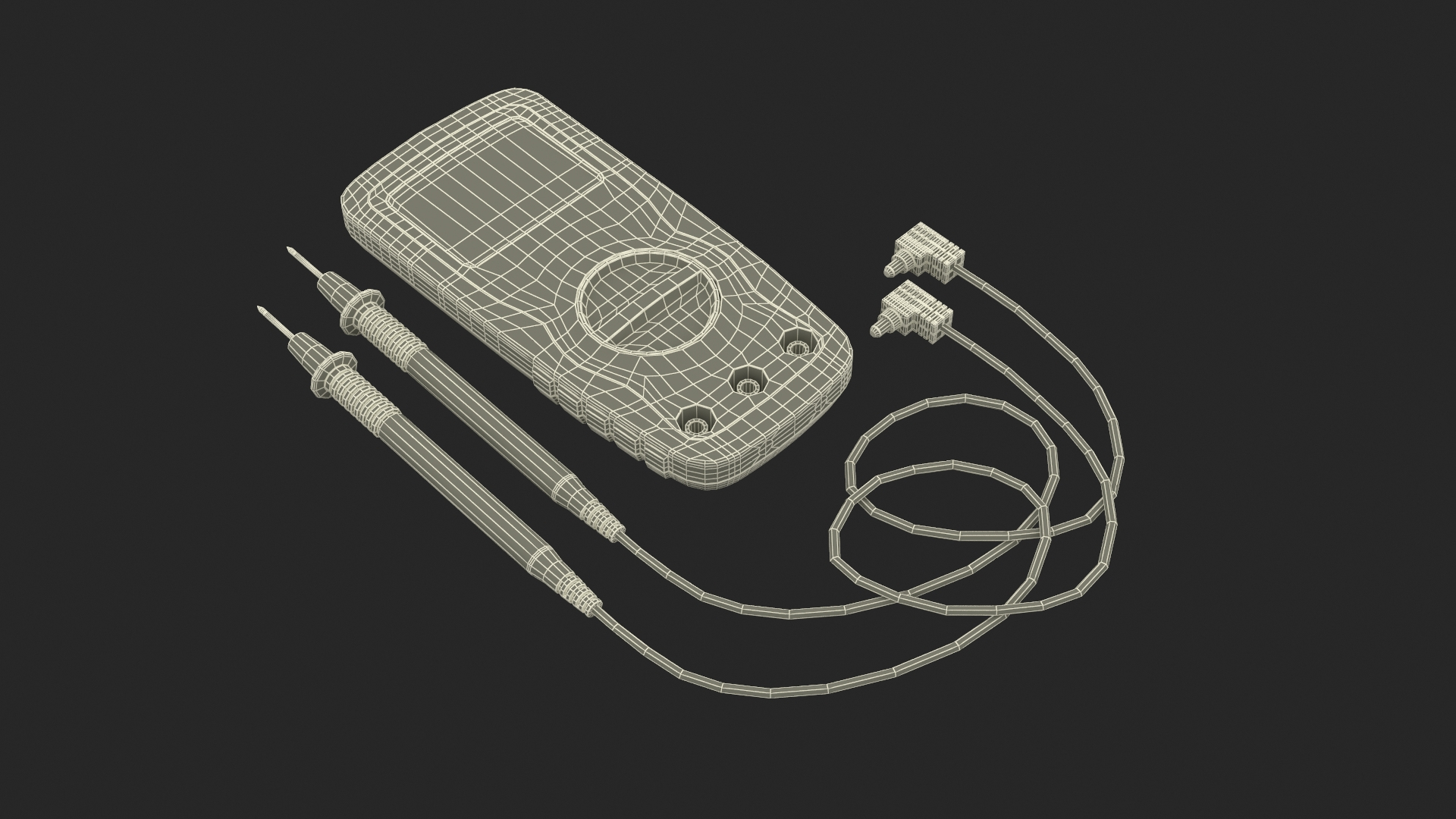 Digital Multimeter With Probes 3D Model - TurboSquid 2237345